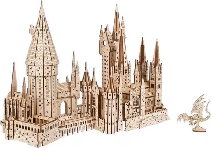 Hračka Ugears 3D dřevěné mechanické puzzle Hrad Bradavice, Harry Potter [6950386]