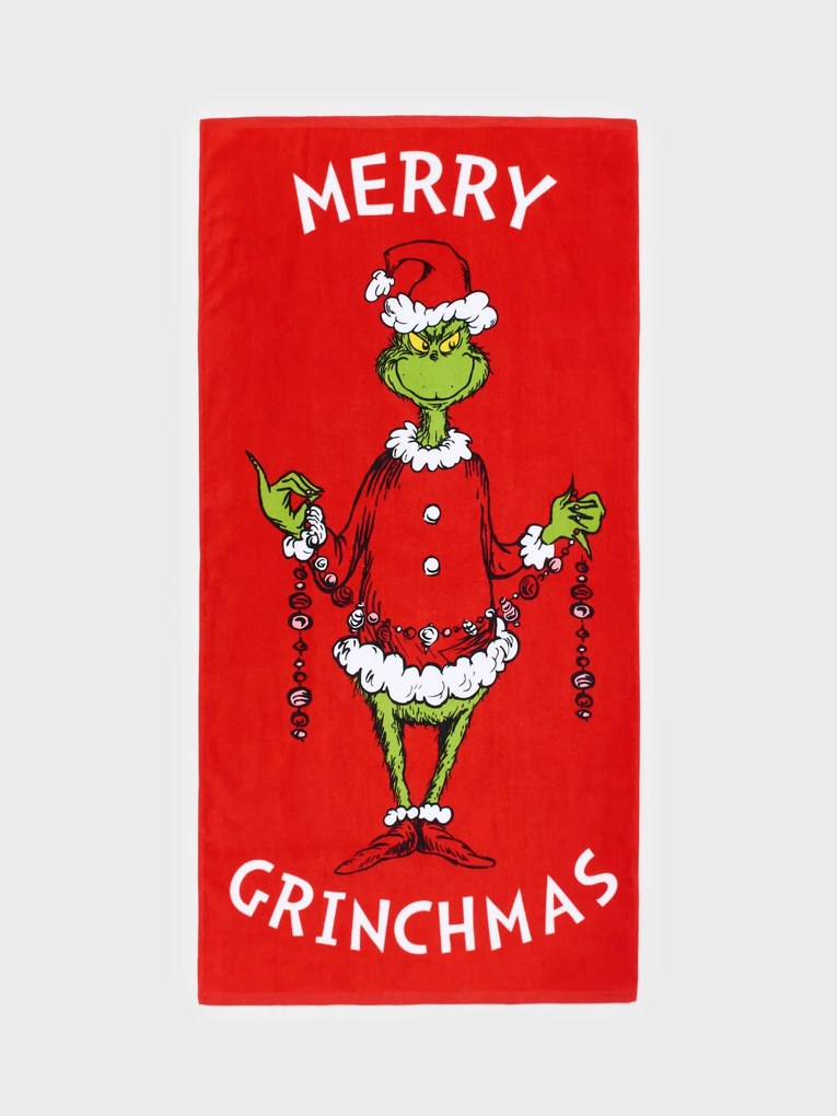 Sinsay - Bavlněný ručník Grinch - červená