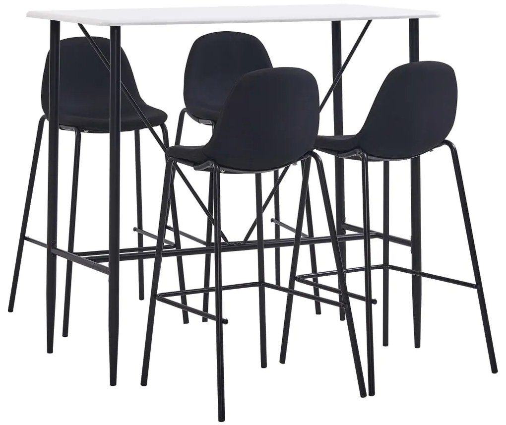 5dílný barový set textil černý 3051188