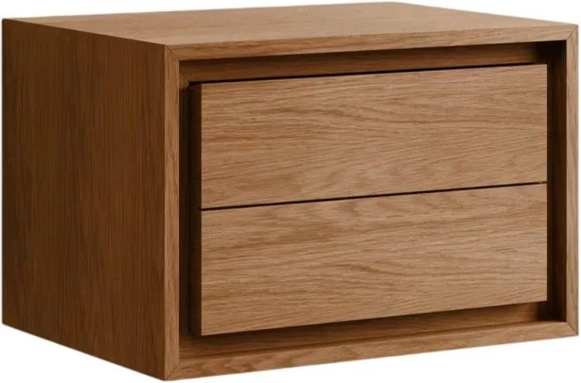 Hnědá závěsná skříňka pod umyvadlo z teakového dřeva 60x40 cm Kenta – Kave Home