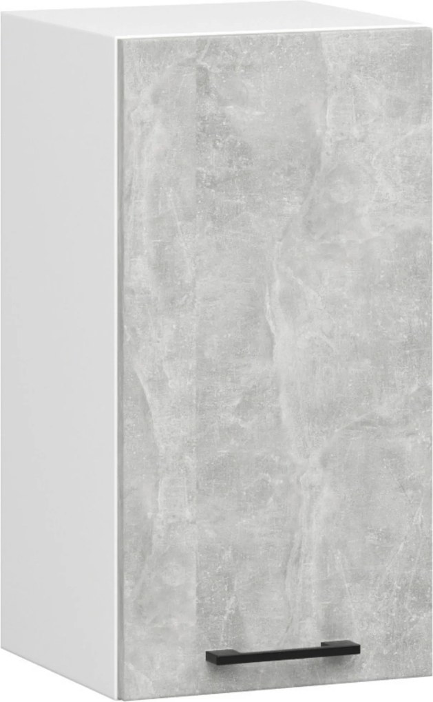 Závěsná kuchyňská skříňka Olivia W40 bílá/beton