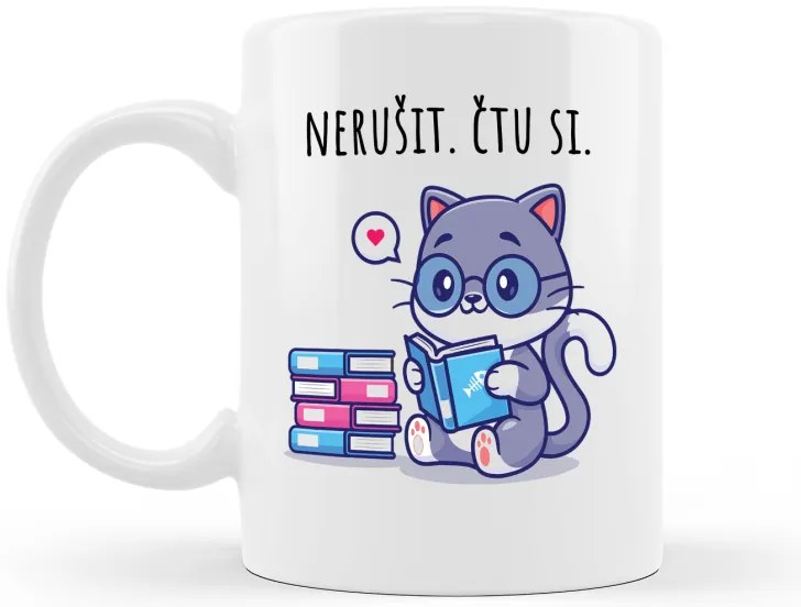 Ahome CZ Hrneček Nerušit. Čtu si. Kočka