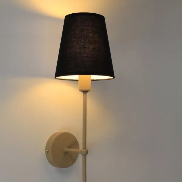 Nástěnná lampa MADELA 1xE14/40W/230V černá/béžová