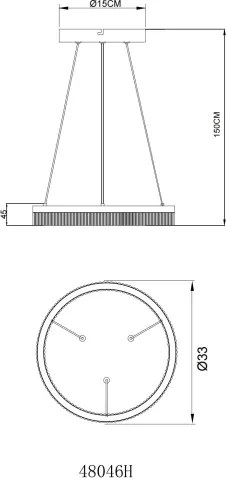 Globo 48046H - LED Lustr na lanku ZARA LED/16W/230V 3000K