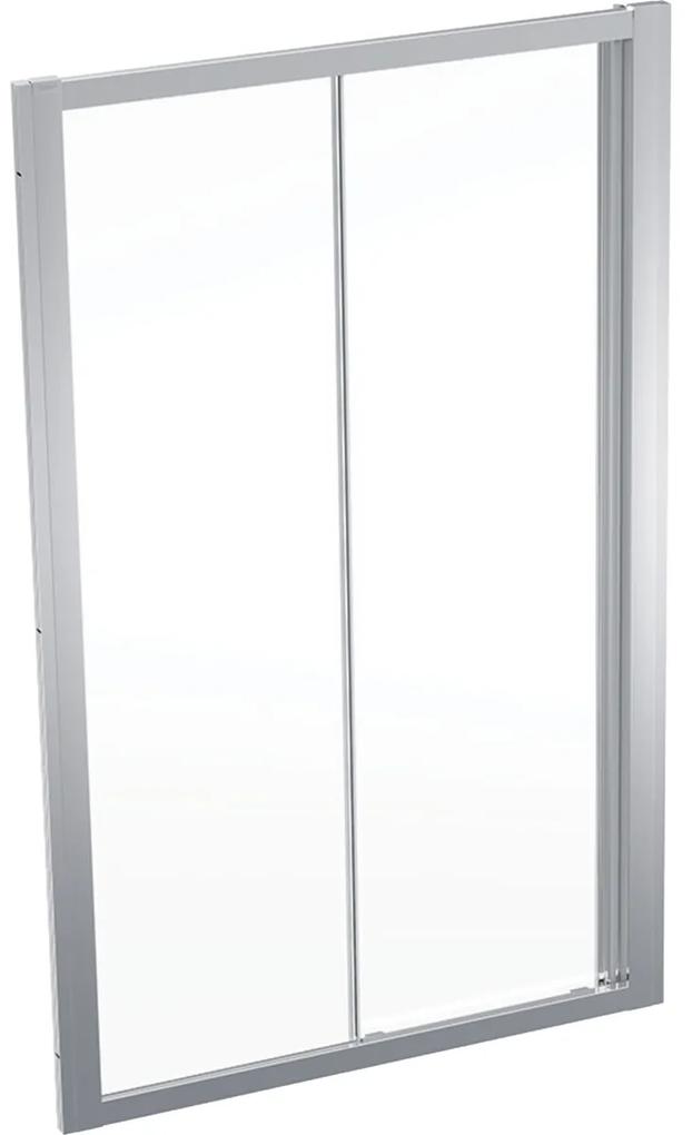Geberit GEO - Sprchové dveře 120x190 cm, stříbrná/čiré sklo 560.153.00.2