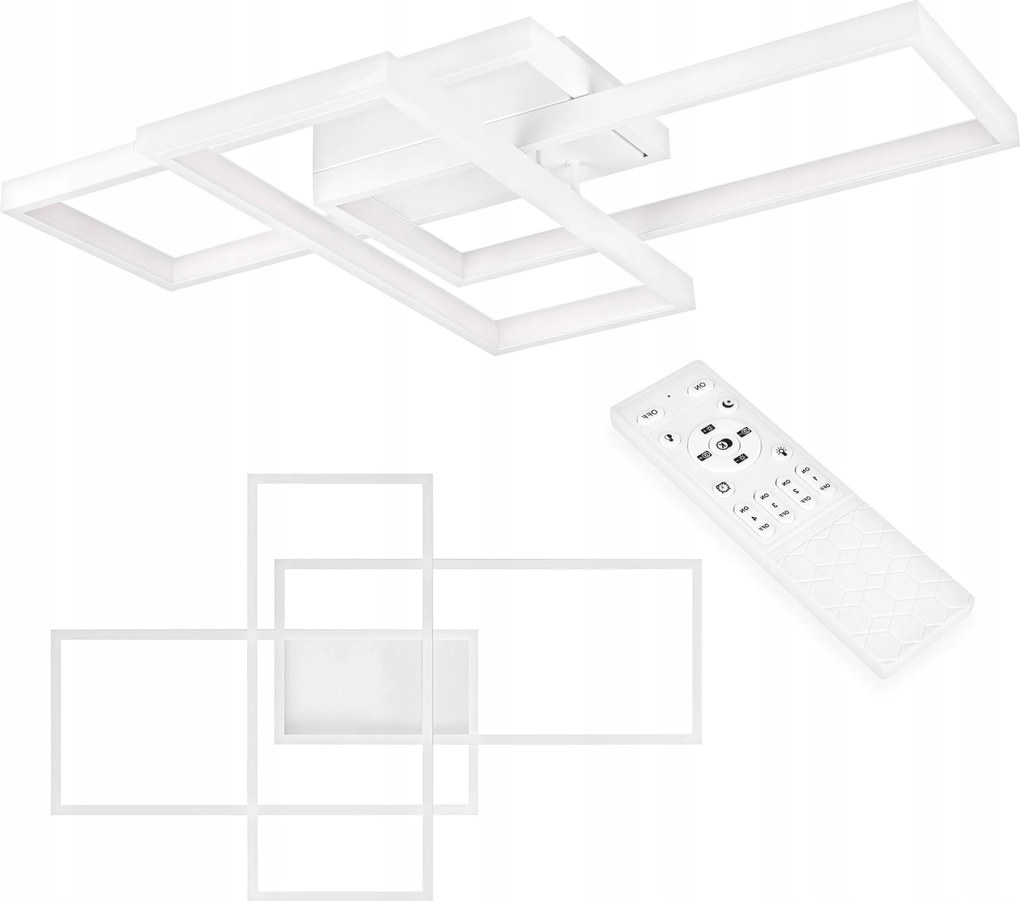 Stropní Svítidlo Závěsný Led lustr Stropní Svítidlo 72W Regulace 3000-6500K Dálkový Ovladač