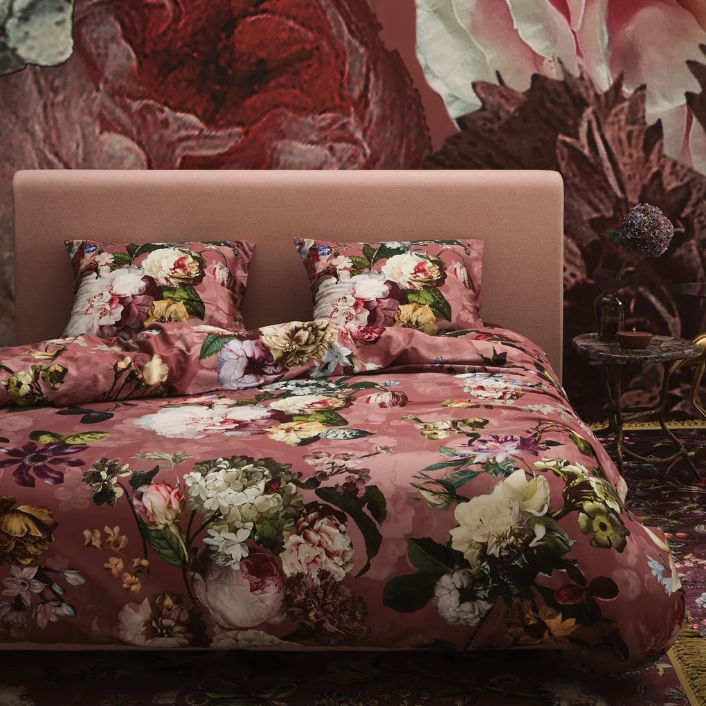 Essenza Luxusní povlečení Fleur dusty rose 140x200, 70x90 - 100% bavlněný satén