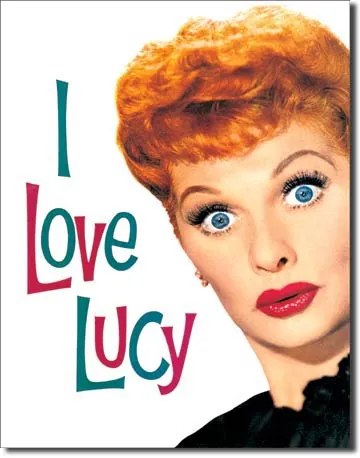 Plechová cedule Lucy - I Love Lucy, 32 x 41 cm