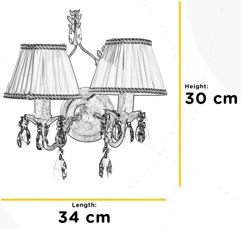 ONLI - Nástěnné svítidlo KAREN 2xE14/6W/230V bronzová