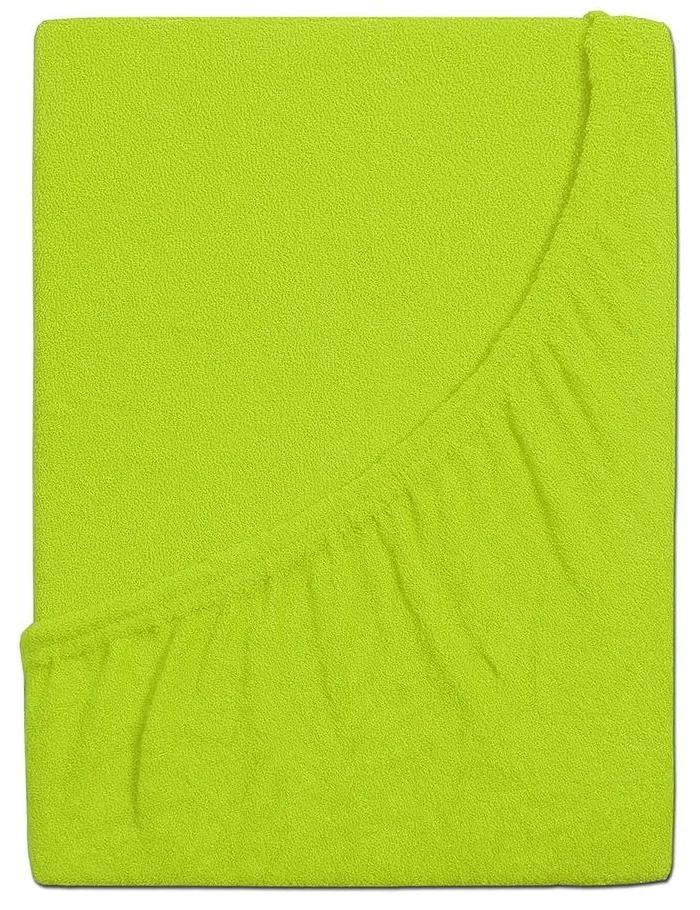B.E.S. - Petrovice, s.r.o. Prostěradlo Froté PERFECT - Svítivá zelená 120 x 200