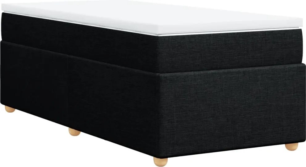 Box spring postel s matrací černá 90x190 cm textil 3285340