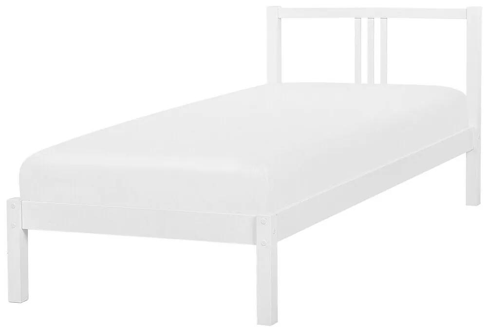 Jednolůžková postel 90 cm VALLES (s roštem) (bílá). 1007551