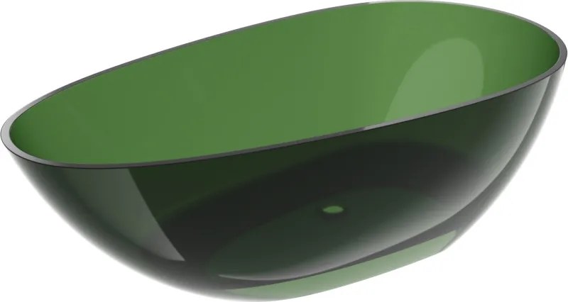 Mexen Glass, volně stojící průsvitná vana 170 x 85 cm, chromová zátka, 58061708502