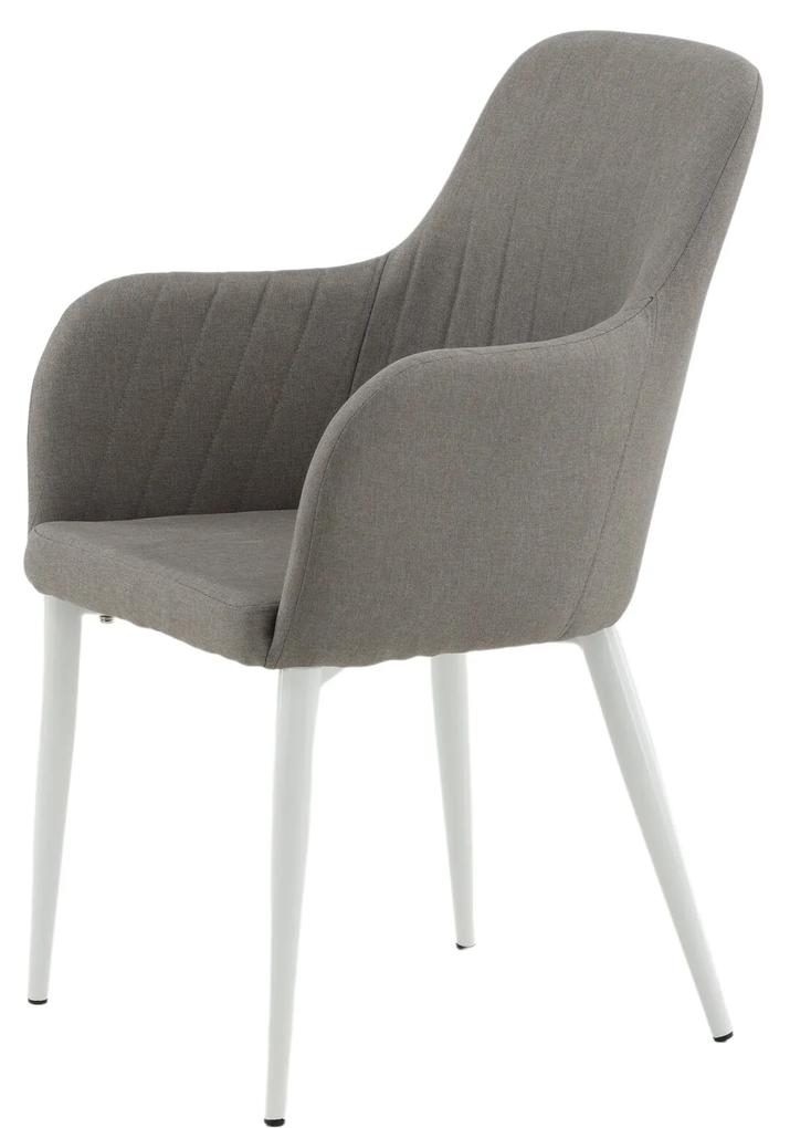 Jídelní židle Comfort, 2ks, šedá, 61x58x92