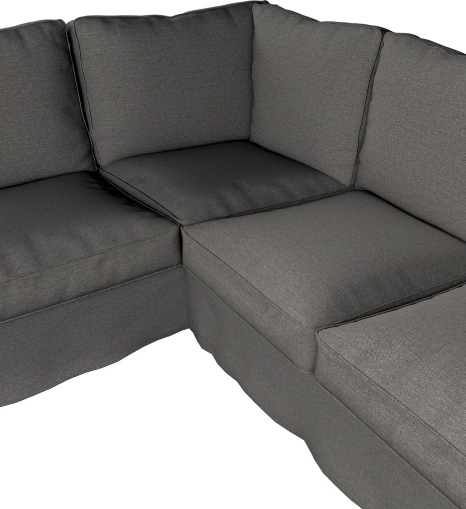 Potah na pohovku IKEA Ektorp rohová barva šedá látka pletený vzor