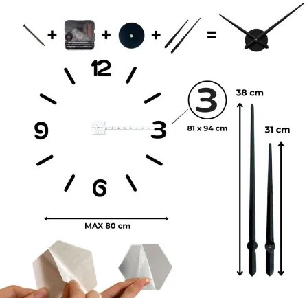 Velké nástěnné hodiny do obývacího pokoje DIY I SENTOP 12SZ026