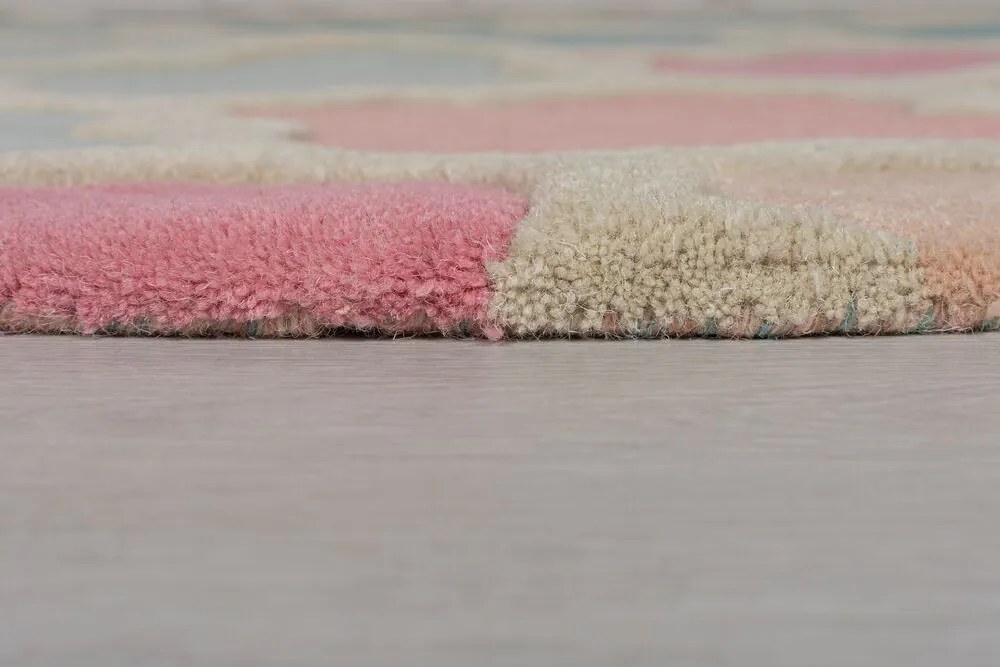 Flair Rugs, Ručně všívaný kusový koberec Illusion Rosella Pink/Blue, 200x290, vícebarevná, chodba / předsíň