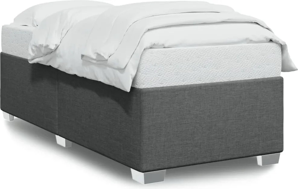 Rám postele bez matrace tmavě šedá 90 x 190 cm textil 3284437