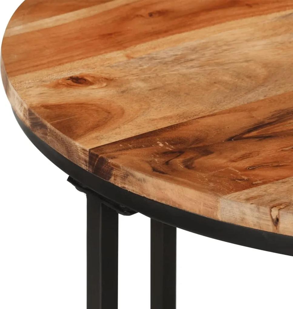 vidaXL Konferenční stolek 55x55x45 cm masivní akáciové dřevo a železo [372741]