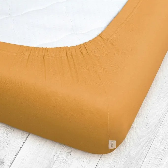 Jersey prostěradlo medově žluté na výšku matrace do 20 cm Velikost: 90 x 200