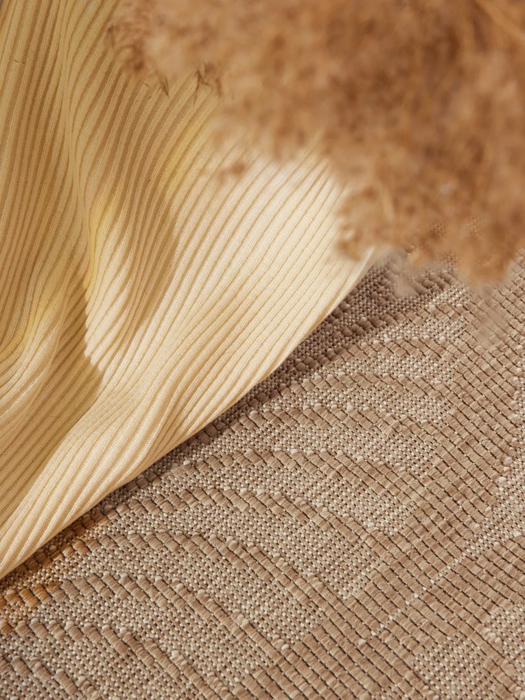 NORTHRUGS, Kusový koberec Duet Liora 106247 Beige/White - na ven i na doma, 200x290, béžová, chodba / předsíň