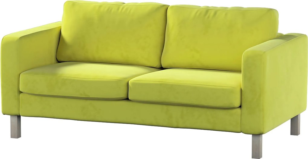 Potah na pohovku IKEA Karlstad 2-místná, nerozkládací, krátký barva zelená látka lesklé, sametová
