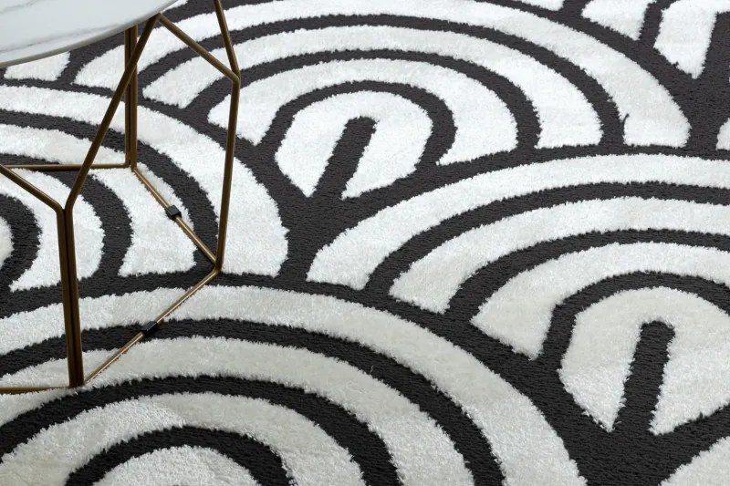 Dywany Łuszczów, Kusový koberec Mode 8629 cream/black, 120x170, bílá, černobílá, kancelář
