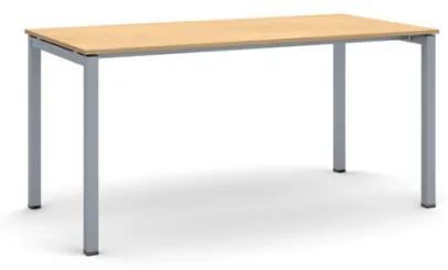 Stůl PRIMO SQUARE se šedostříbrnou podnoží 1600 x 800 x 750 mm, grafit
