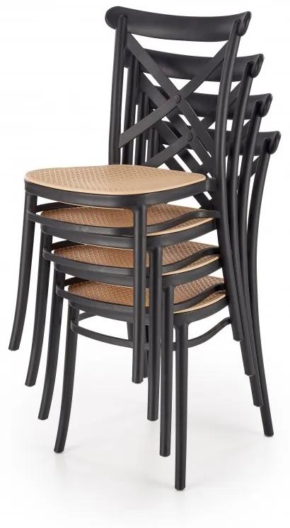 Židle- K512- Černá / Hnědá