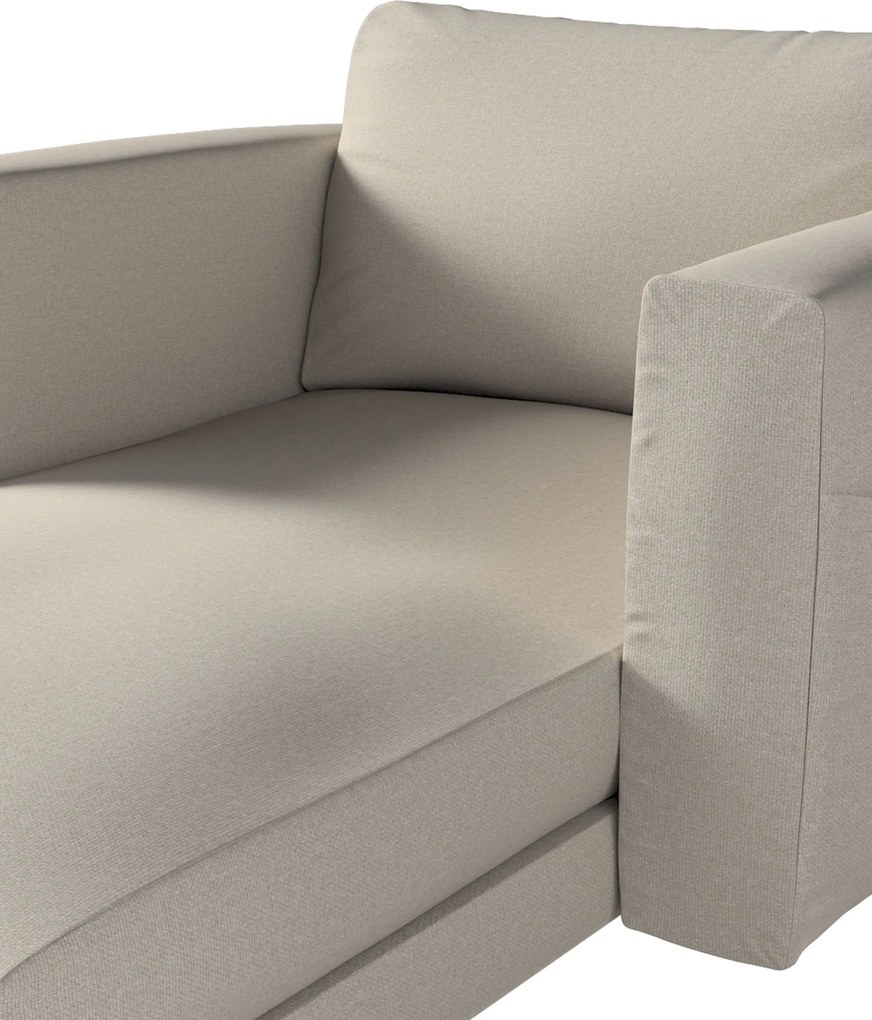 Potah na IKEA Norsborg šezlong s loketními opěrkami barva šedá látka pletený vzor