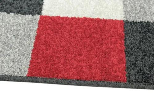 Koberce Breno Kusový koberec LOTTO 923/FM6X, Červená, Vícebarevné, 67 x 120 cm