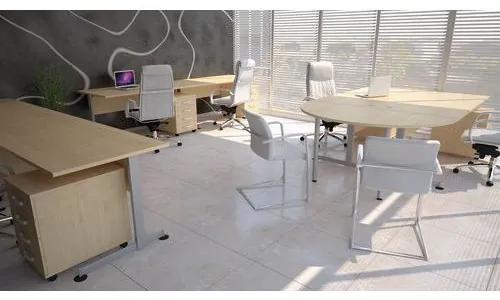 Manutan  Kancelářský stůl Abonent, 140 x 80 x 75 cm, rovné provedení, dezén javor
