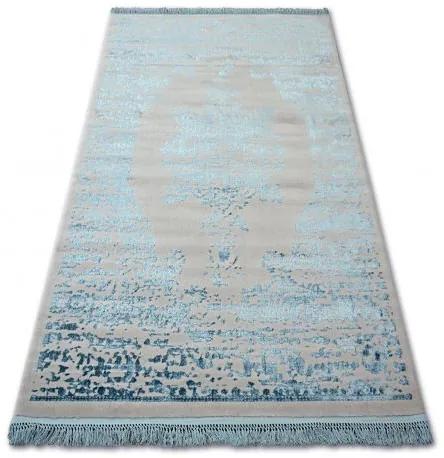 koberec AKRYL MANYAS 192AA, střapce, šedá, modrá velikost 160x230 cm | krásné koberce cz