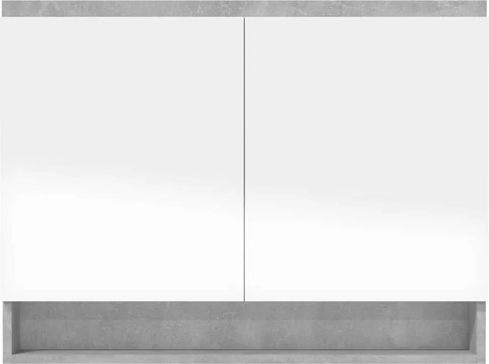 Koupelnová skříňka se zrcadlem 80x15x60 cm MDF betonově šedá 331535