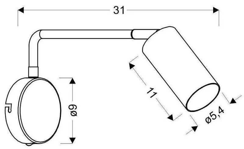 Bílé kovové nástěnné svítidlo Tina – Candellux Lighting