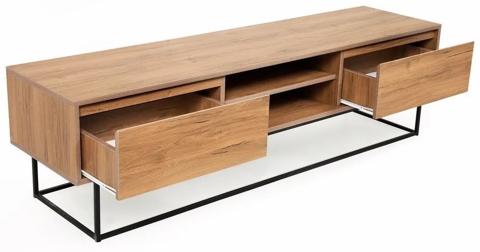 Designový TV stolek Barney 180 cm vzor ořech