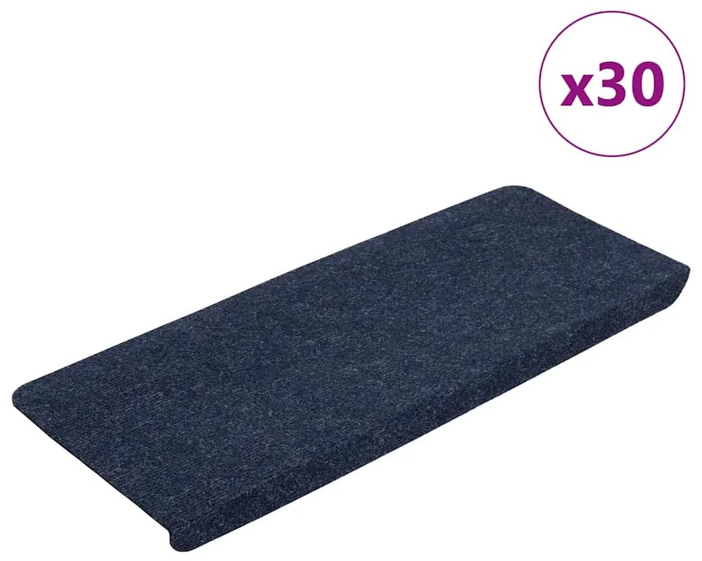 Samolepicí podložky na schody 30 ks Modrá 65x24,5x3,5 cm 3365919