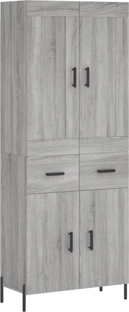 Skříň highboard šedá sonoma 69,5 x 34 x 180 cm kompozitní dřevo 3199887