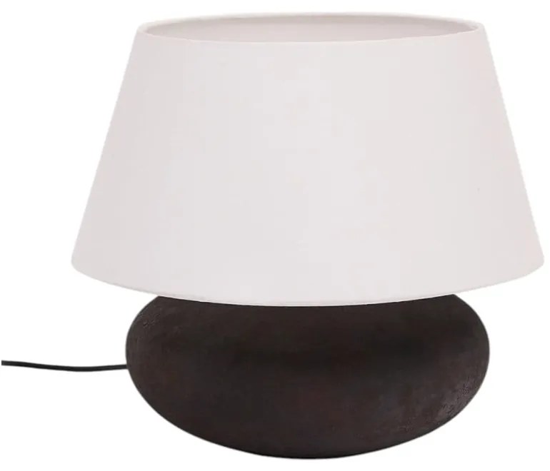 Černobílá stolní lampa s textilním stínidlem (výška 35 cm) Nessi – Kave Home