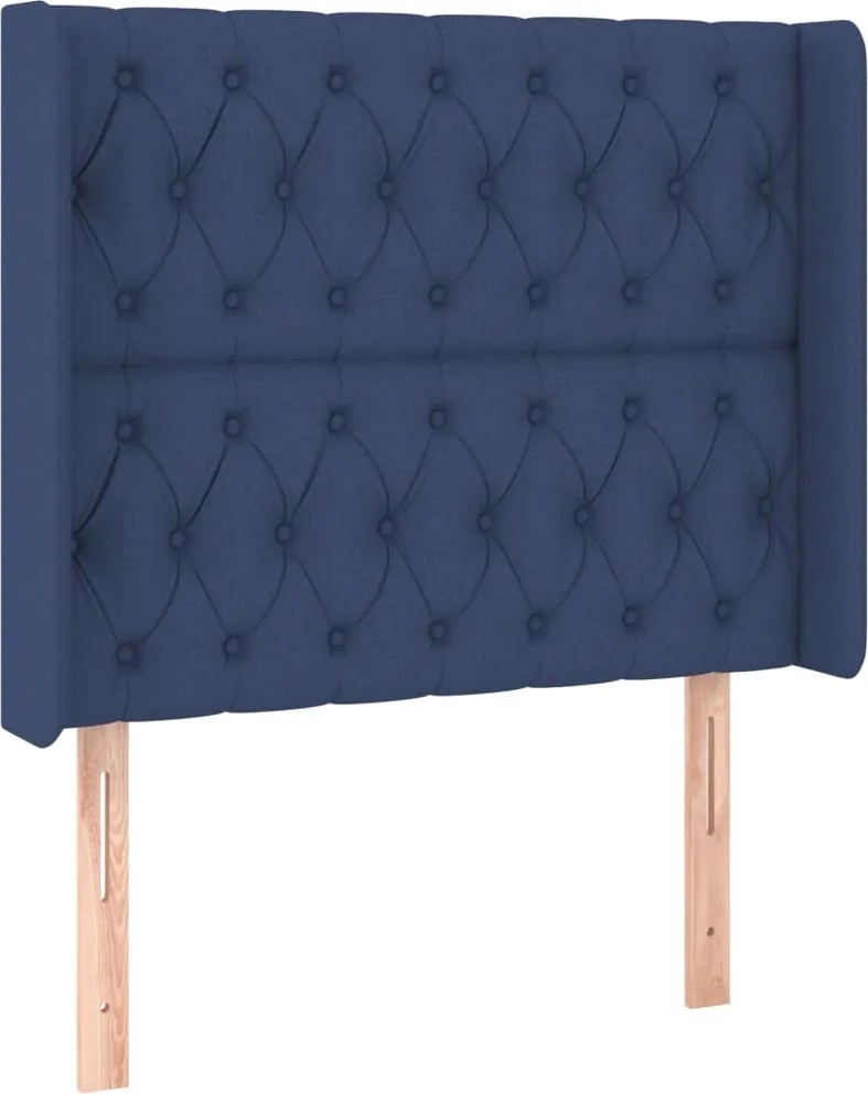 Box spring postel s matrací a LED modrá 90x190 cm textil 3139083