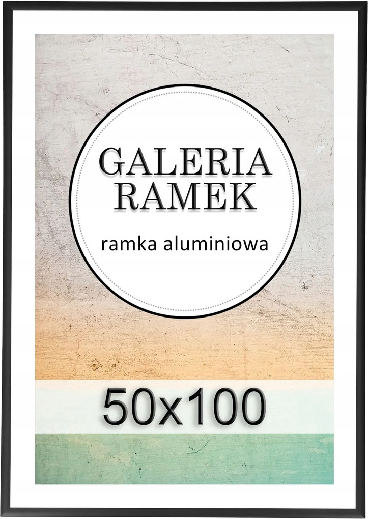 Rámeček na fotografie 50x100 cm Rámeček černý hliníkový fotorámeček