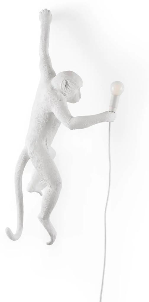 LED deko nástěnné světlo Monkey Lamp, bílá, levé