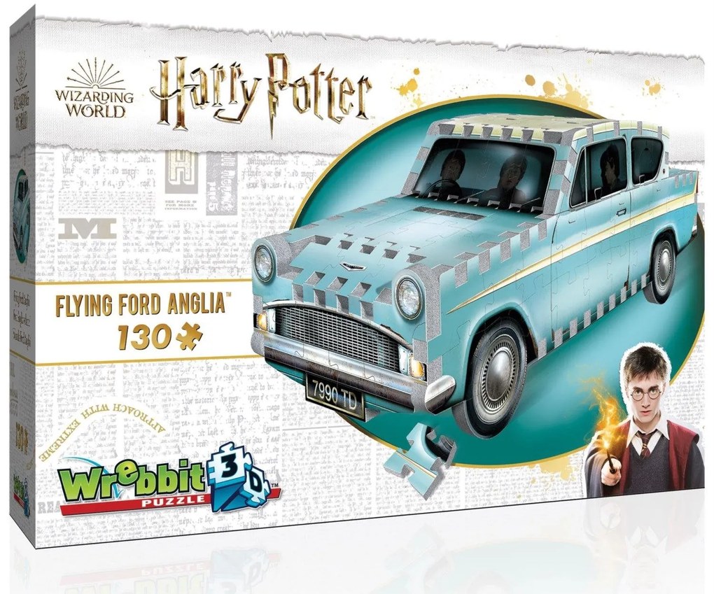 Wrebbit 3d puzzle harry potter: ford anglia 130 dílků
