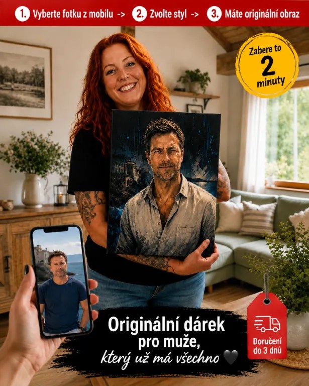 Foto obraz z vlastní fotky na plátno – Pánský komiksový Noir portrét Rozměry obrazu: 20 x 30 cm