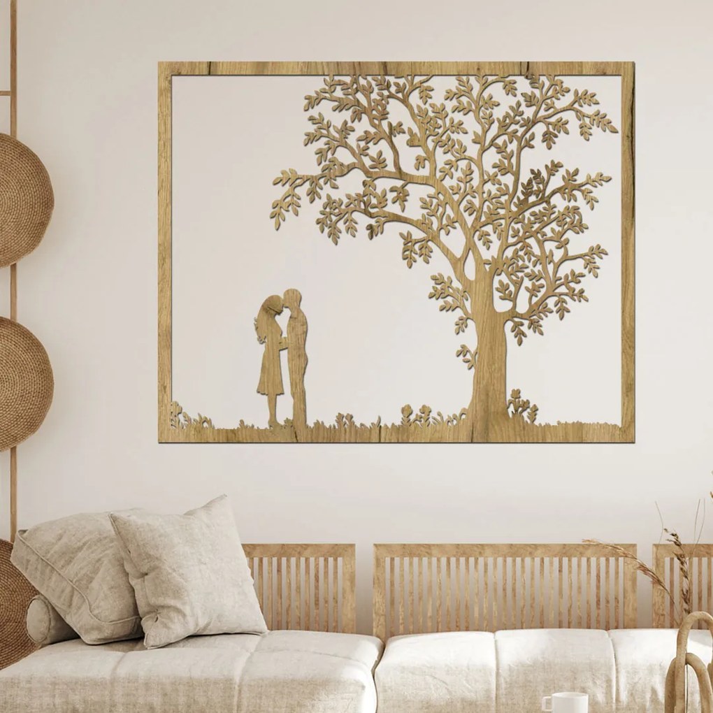 dřevo života Dřevěný strom na zeď SOUZNĚNÍ Zvolte rozměr (cm): 40x32, Zvolte barvu dekoru: Černá