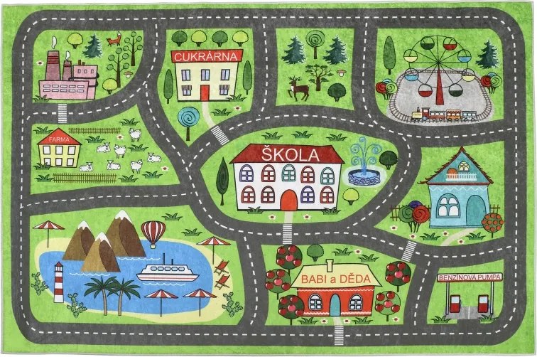 Bellatex Kobereček dětský Zelená,Šedá 100x150 cm
