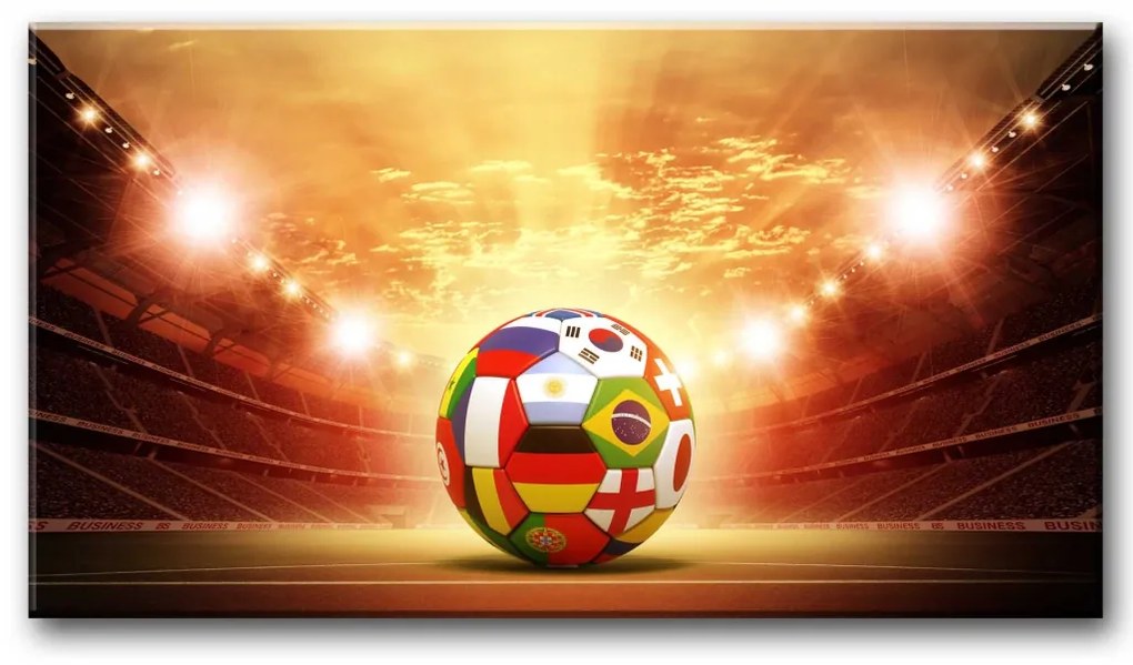 Obraz fotbalový míč Velikost (šířka x výška): 180x100 cm