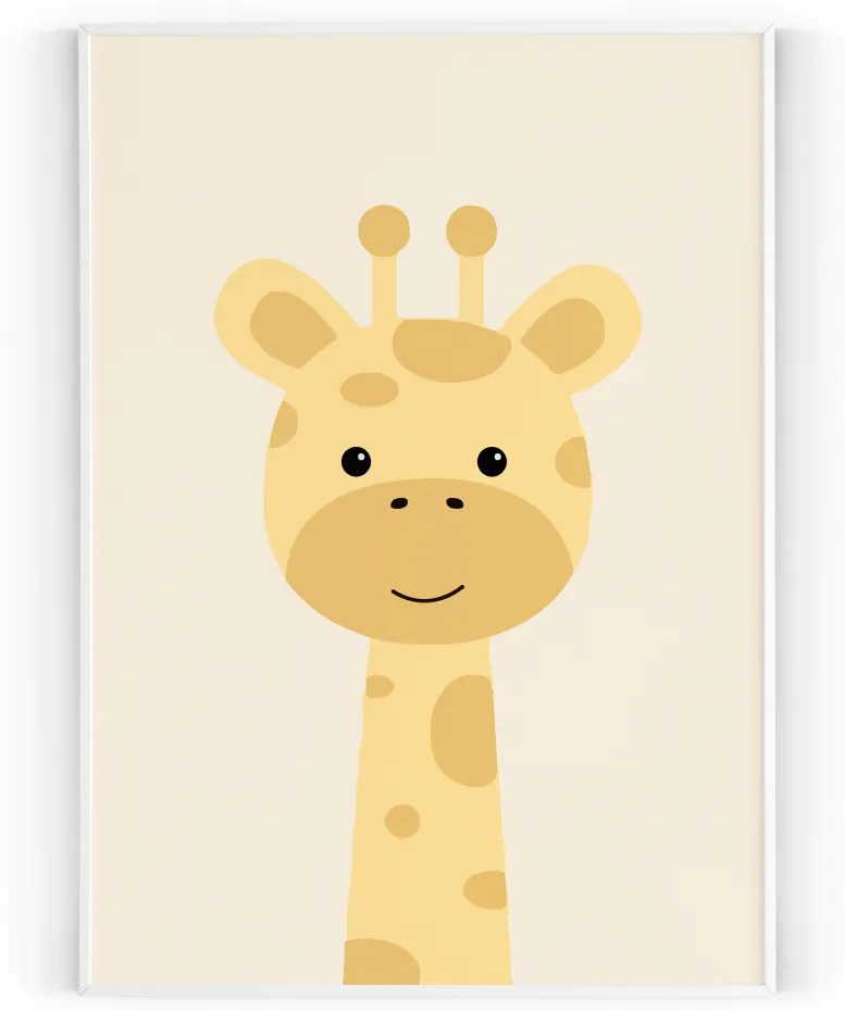 Plakát / Obraz Žirafa Samolepící plátno A4 - 21 x 29,7 cm