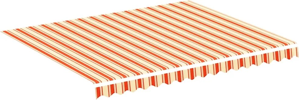 Náhradní plachta na markýzu žlutá a oranžová 300 x 250 cm polyesterová 312015