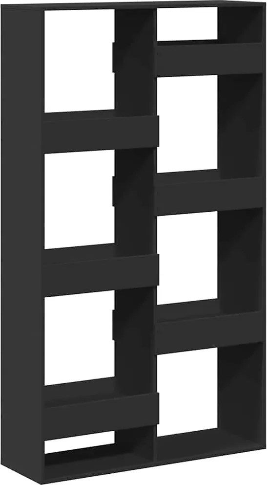 Dělicí stěna černá 100 x 33 x 175 cm kompozitní dřevo 3309574